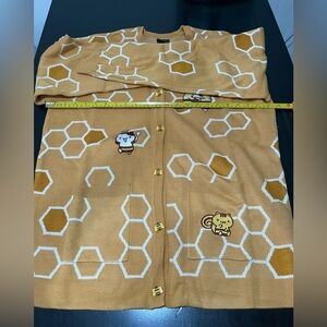 Sanrio | Sweaters | Sanrio Pompompurin And Friends Honeycomb Cardigan ...